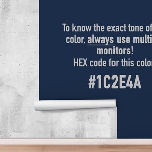 Peel and Stick Wallpaper Navy Blue Solid Color, Wallpaper for Home ...