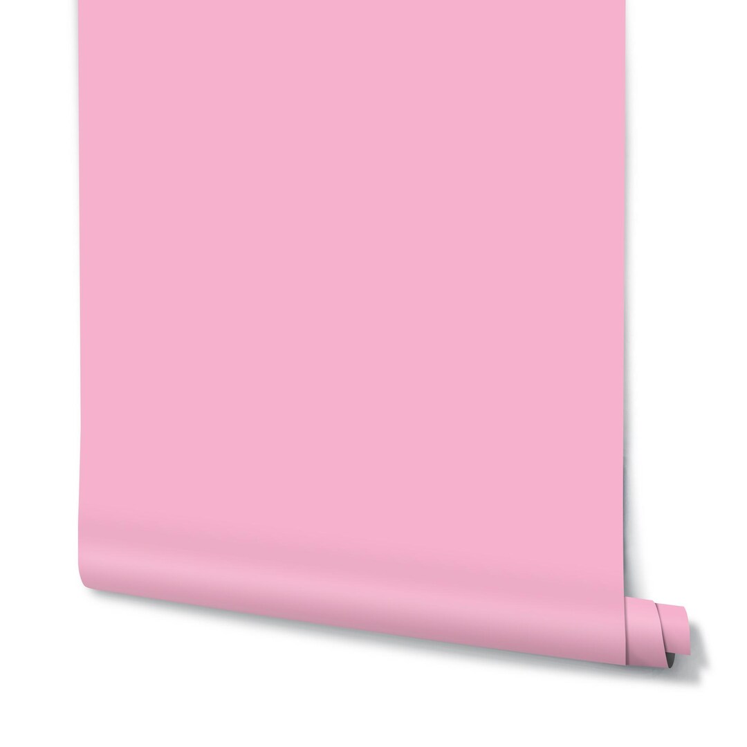 Soft Pink Wallpaper Peel and Stick, Light Pink Solid Color Wallpaper ...