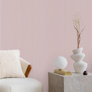 Pink Fluted Panel Peel and Stick Wallpaper – Blush Vertical Slat Wall ...