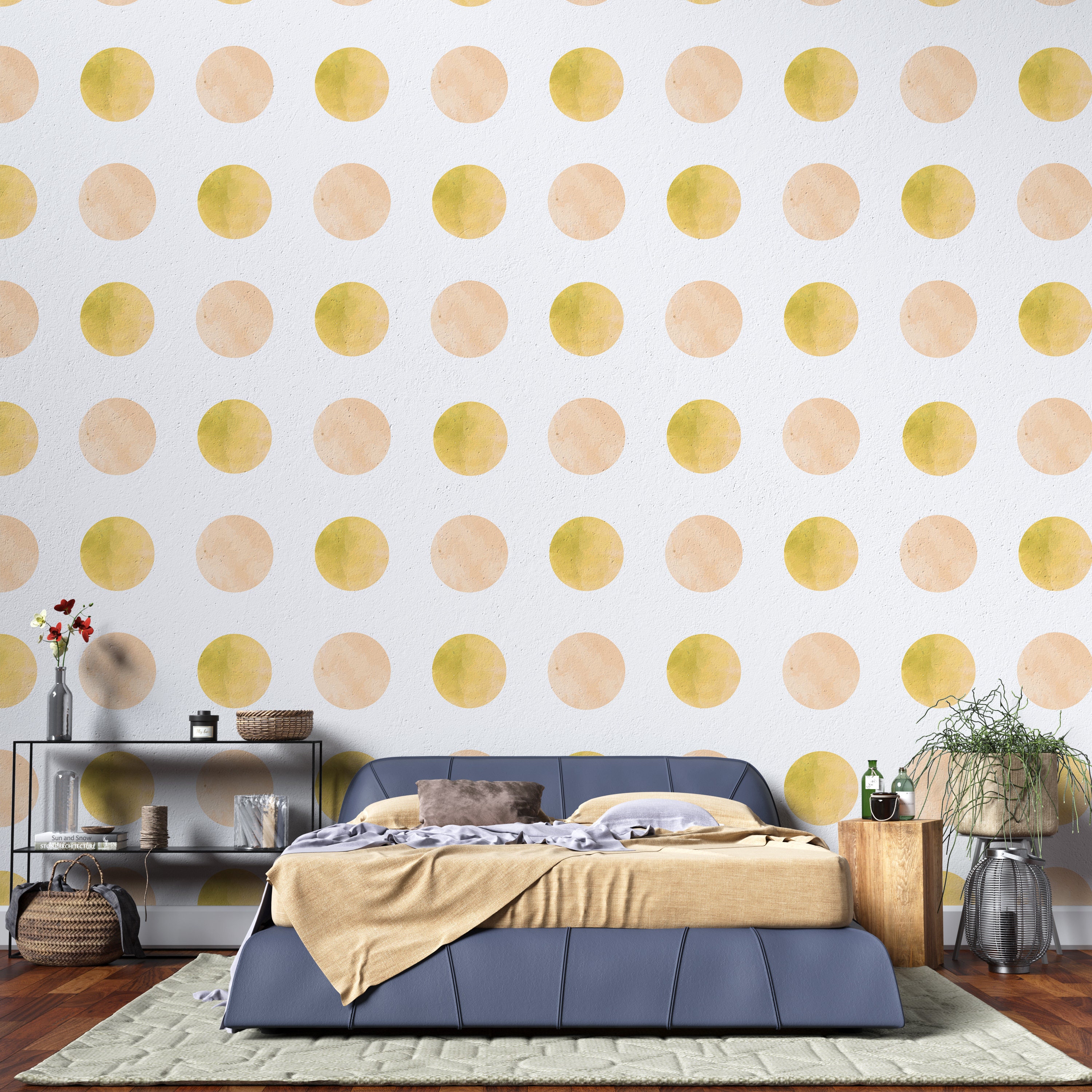Yellow Polka Dot Wallpaper