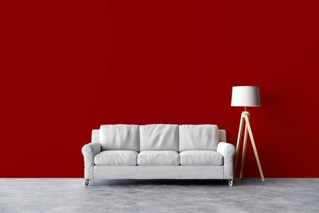 Peel and Stick Wallpaper Red Solid Color, Home Decor Wallpaper, Peel ...