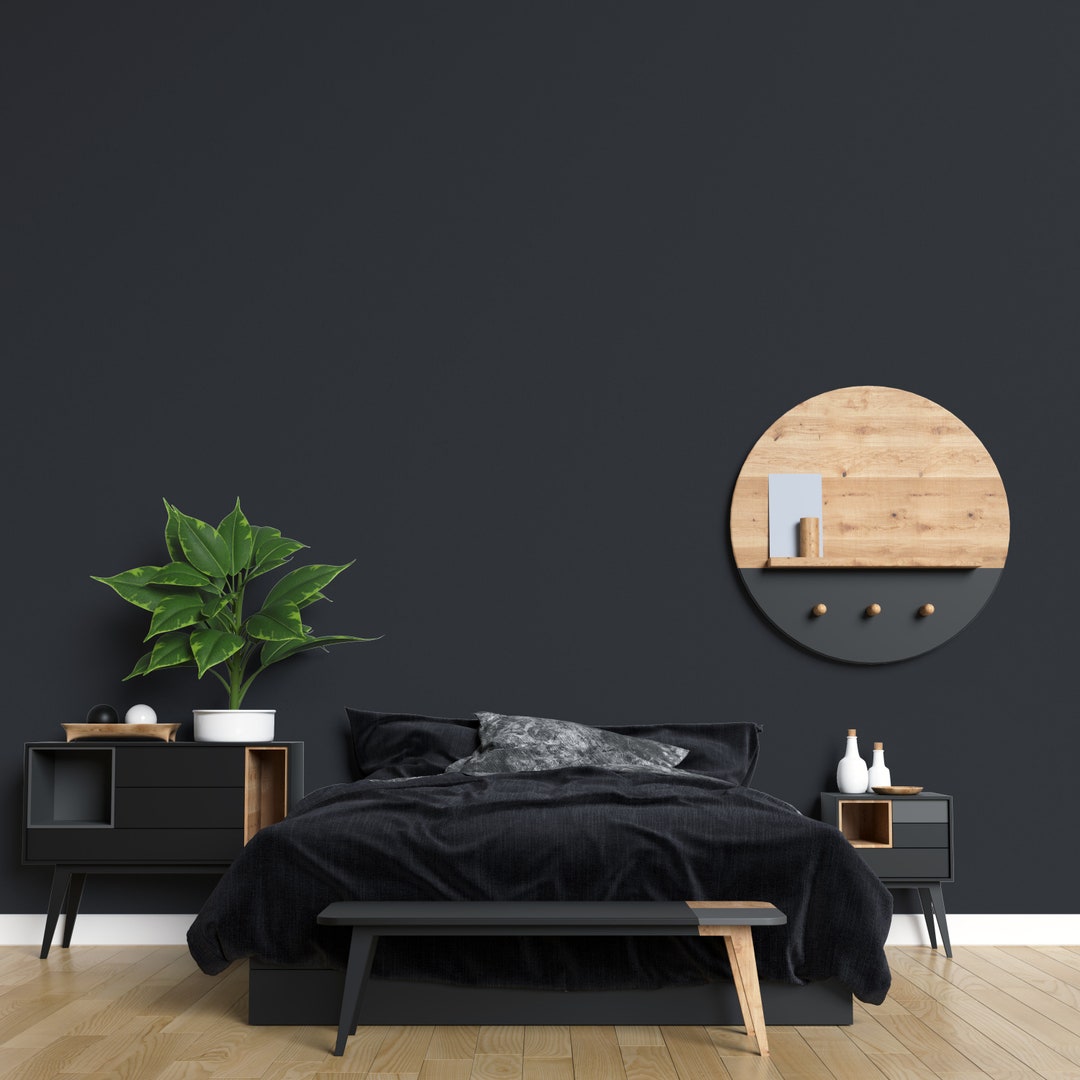 Peel and Stick Wallpaper Gray Solid Color, Home Decor Wallpaper, Peel ...