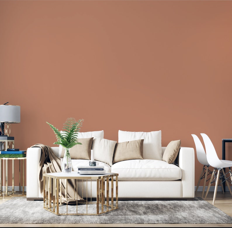 Peel and Stick Wallpaper Soft Red Solid Color Wallpaper Home | Etsy