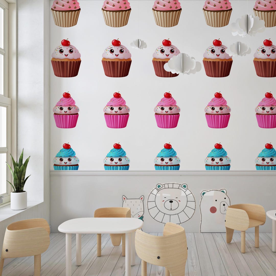 Cupcake Wallpaper/cake Wallpaper /bakery Shop Wallpaper / Pastry Shop ...