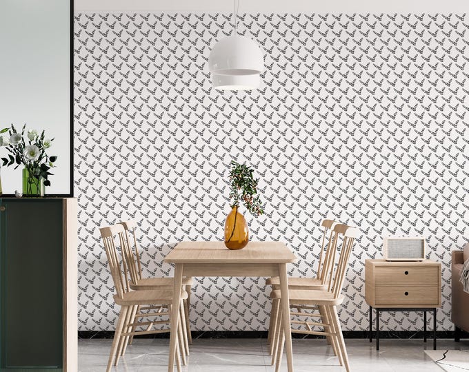 Nami Leaf Wallpaper,japandi Style,scandi,japanese Design,wall Decor ...