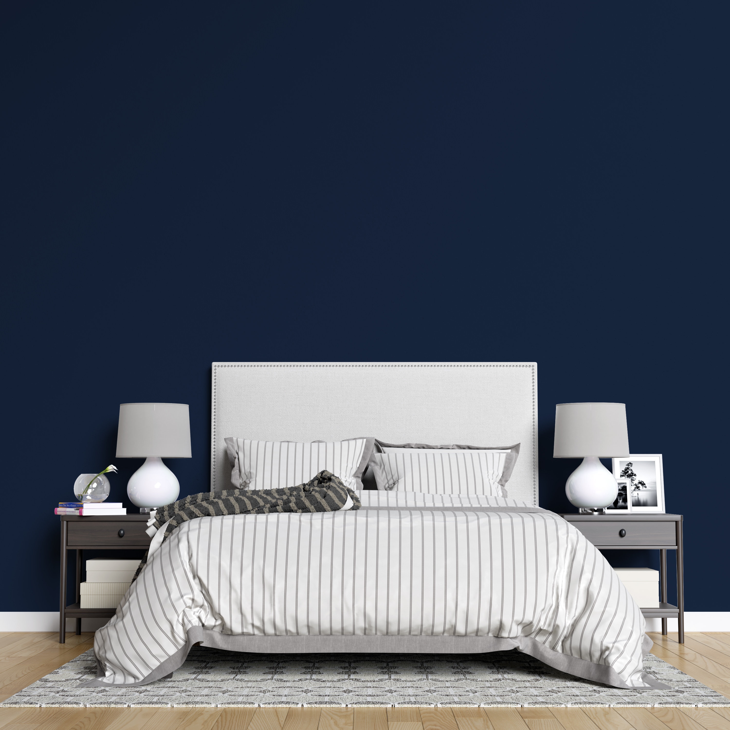 Navy Blue Wallpaper Peel and Stick Wallpaper Wallpaper for | Etsy