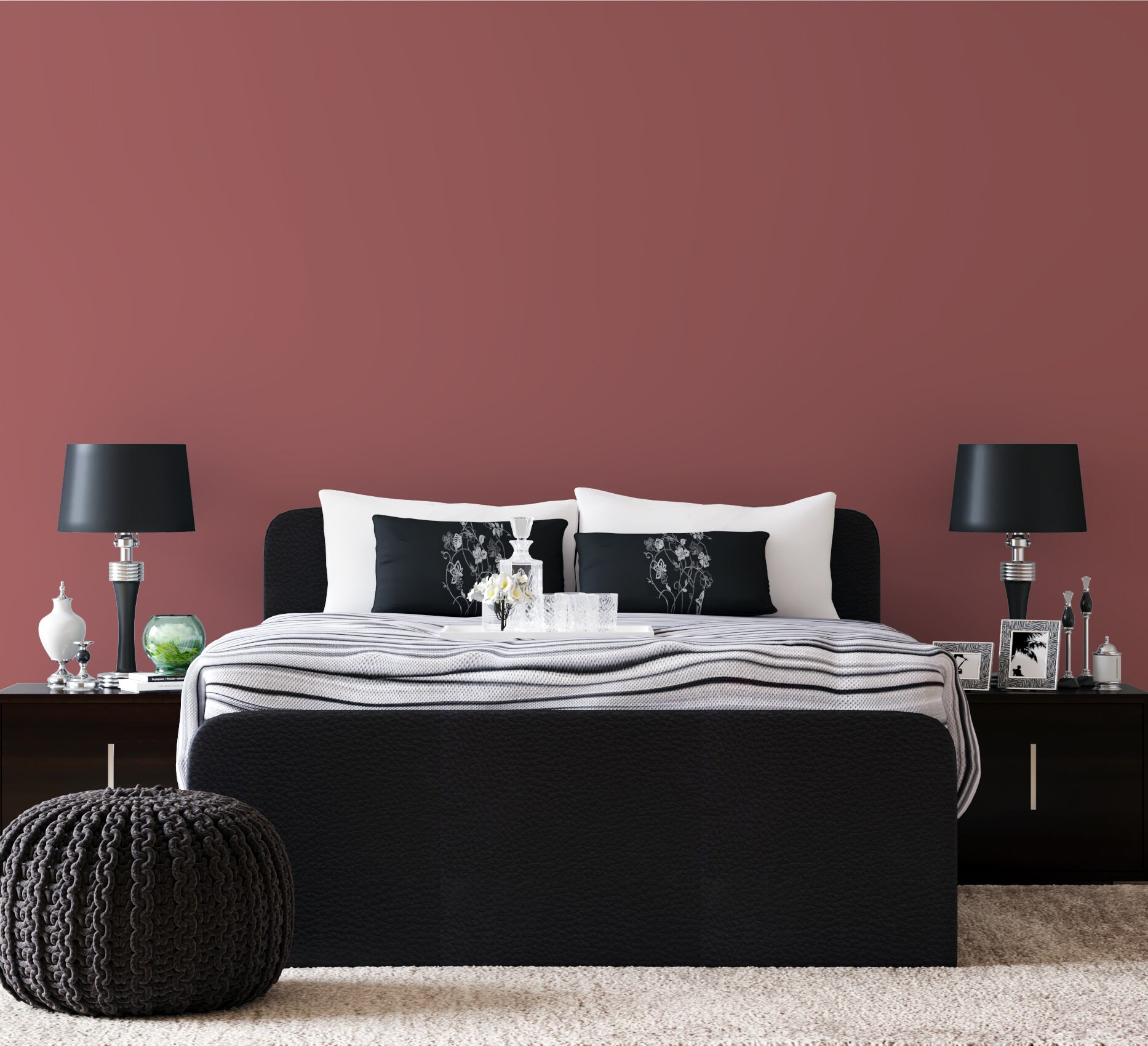 Peel and Stick Wallpaper Soft Red Solid Color Wallpaper for | Etsy