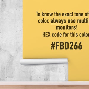 Peel and Stick Wallpaper Bright Yellow Solid Color, Self-adhesive Wall ...