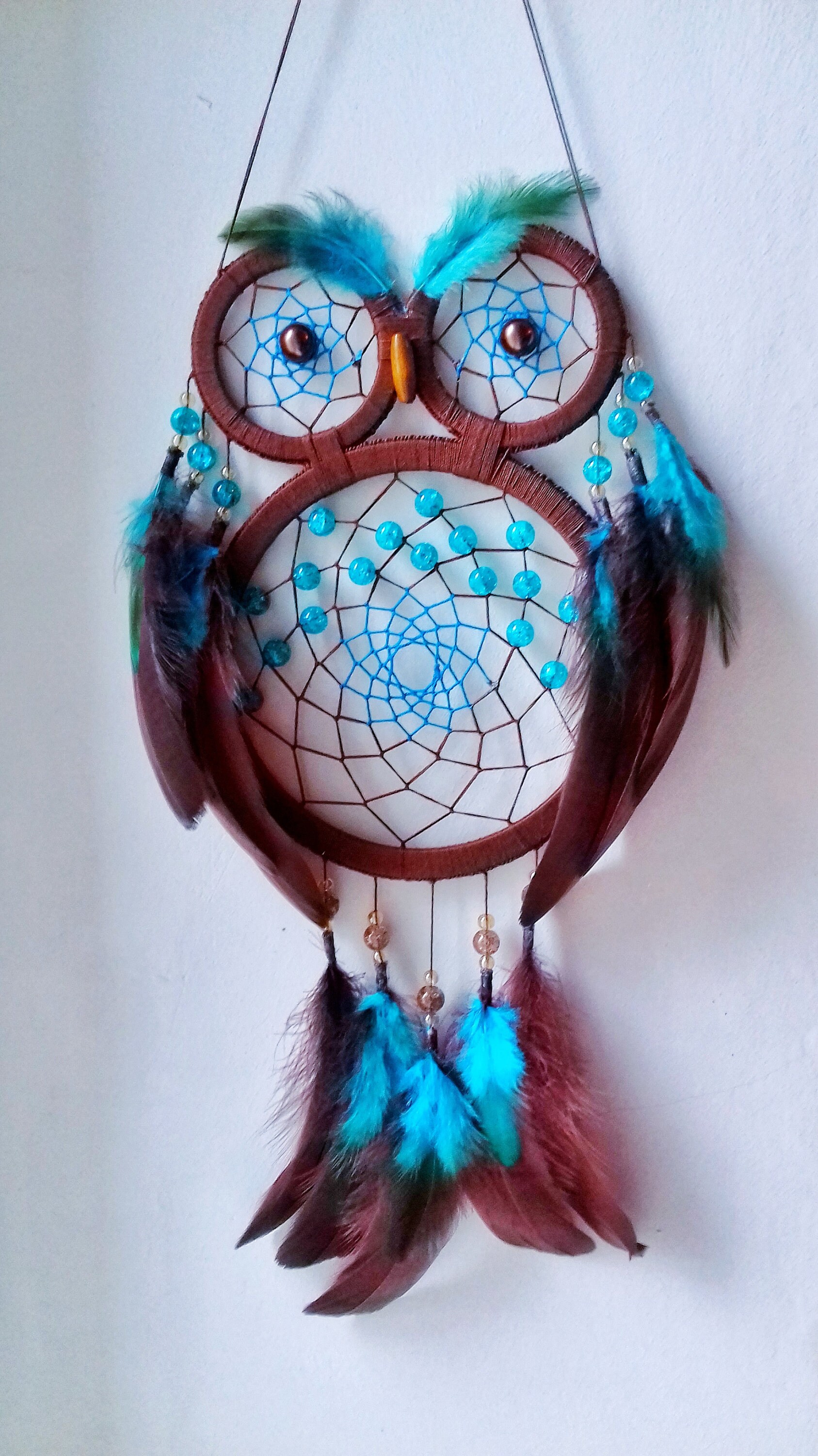 Native American Owl Mascot Tribal Amulet Owl Dreamcatcher Owl - Etsy