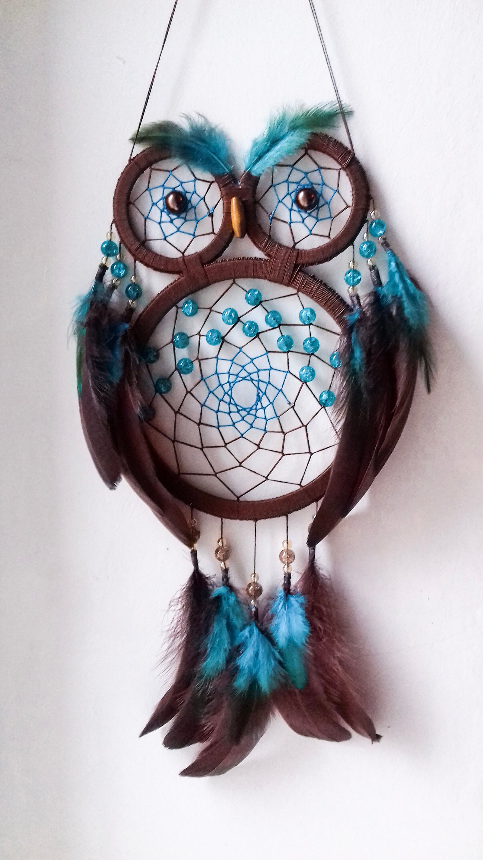 Brown Natural Big Owl Dream Catcher for Your Sweet Dreams and Interior ...