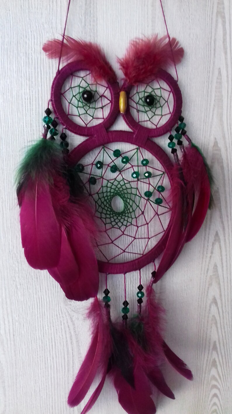Native American Owl Mascot Tribal Amulet Owl Dreamcatcher - Etsy