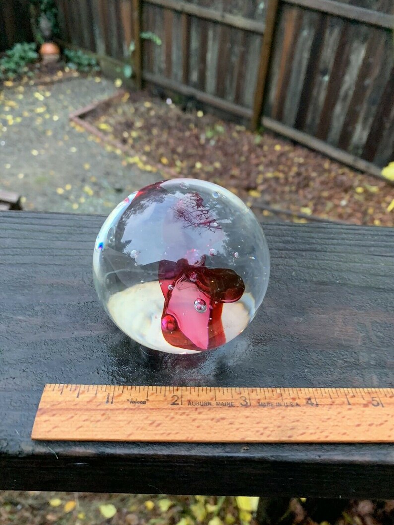 Karg Signed Maroon Colored Paperweight - Etsy