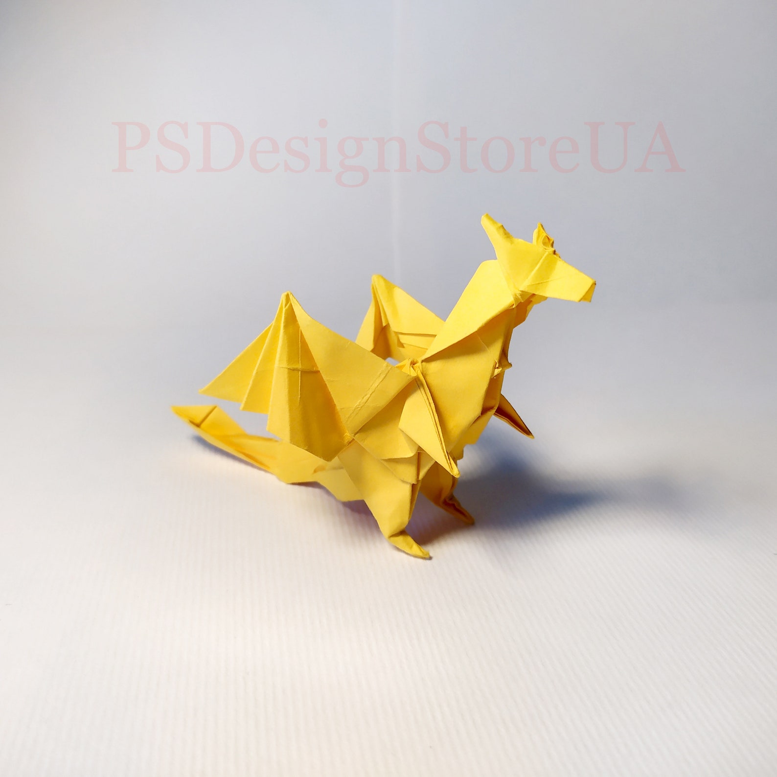 Handmade Red Origami Dragon Paper Dragon Decoration Fantasy | Etsy