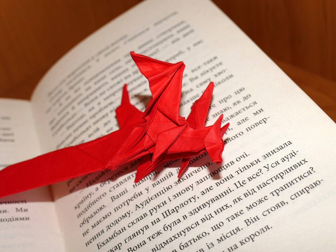 Handmade Bookmark Paper Origami Dragon, Best Gift - Etsy