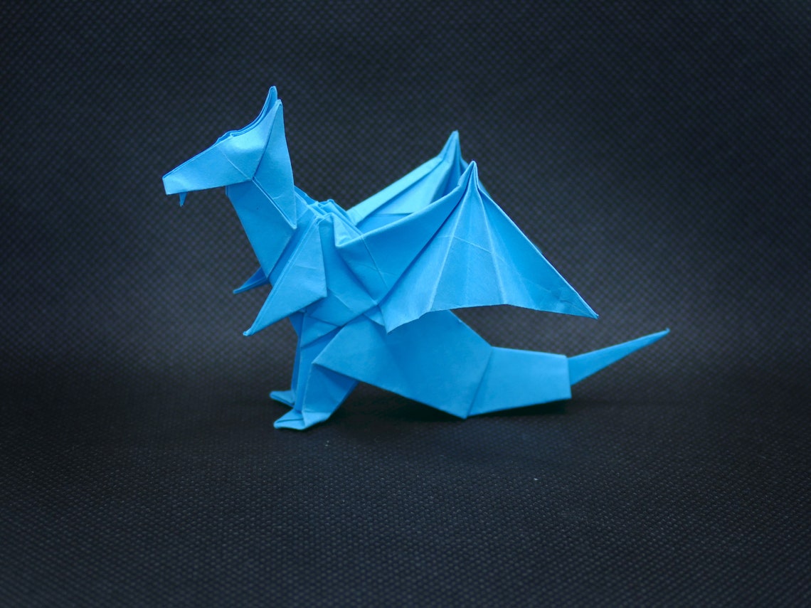 Handmade Red Paper Origami Dragon - Etsy