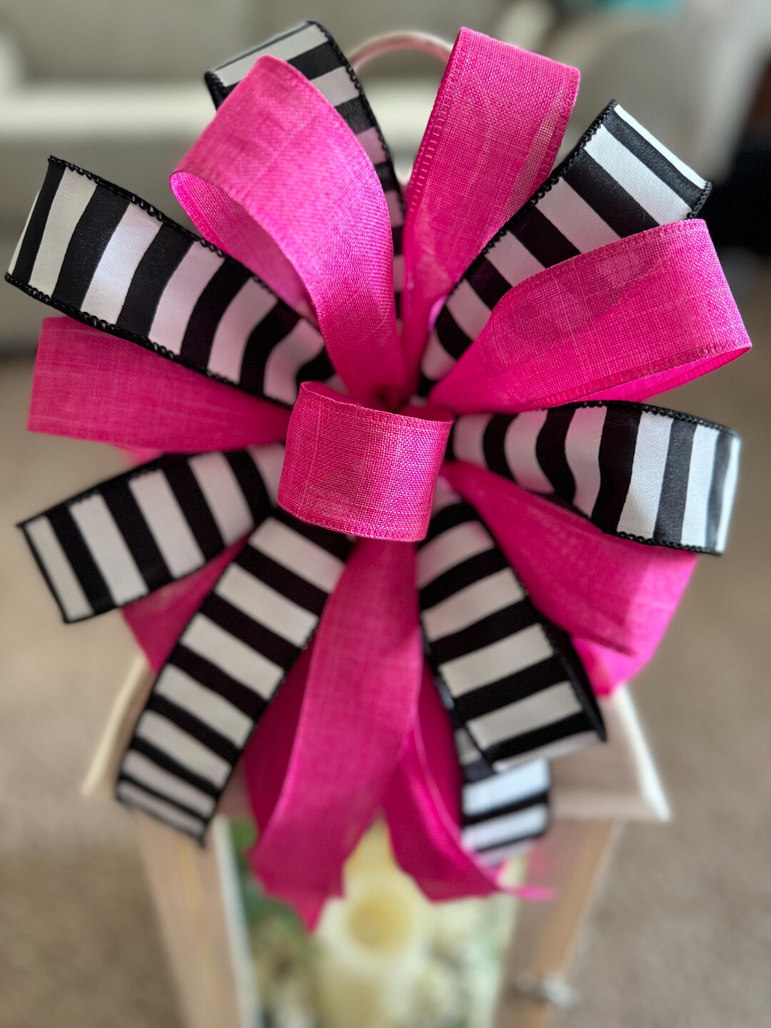 Wreath Bow, Bow, Bows, Lantern Bow, Swag Bow, Centerpiece Bow, Black ...
