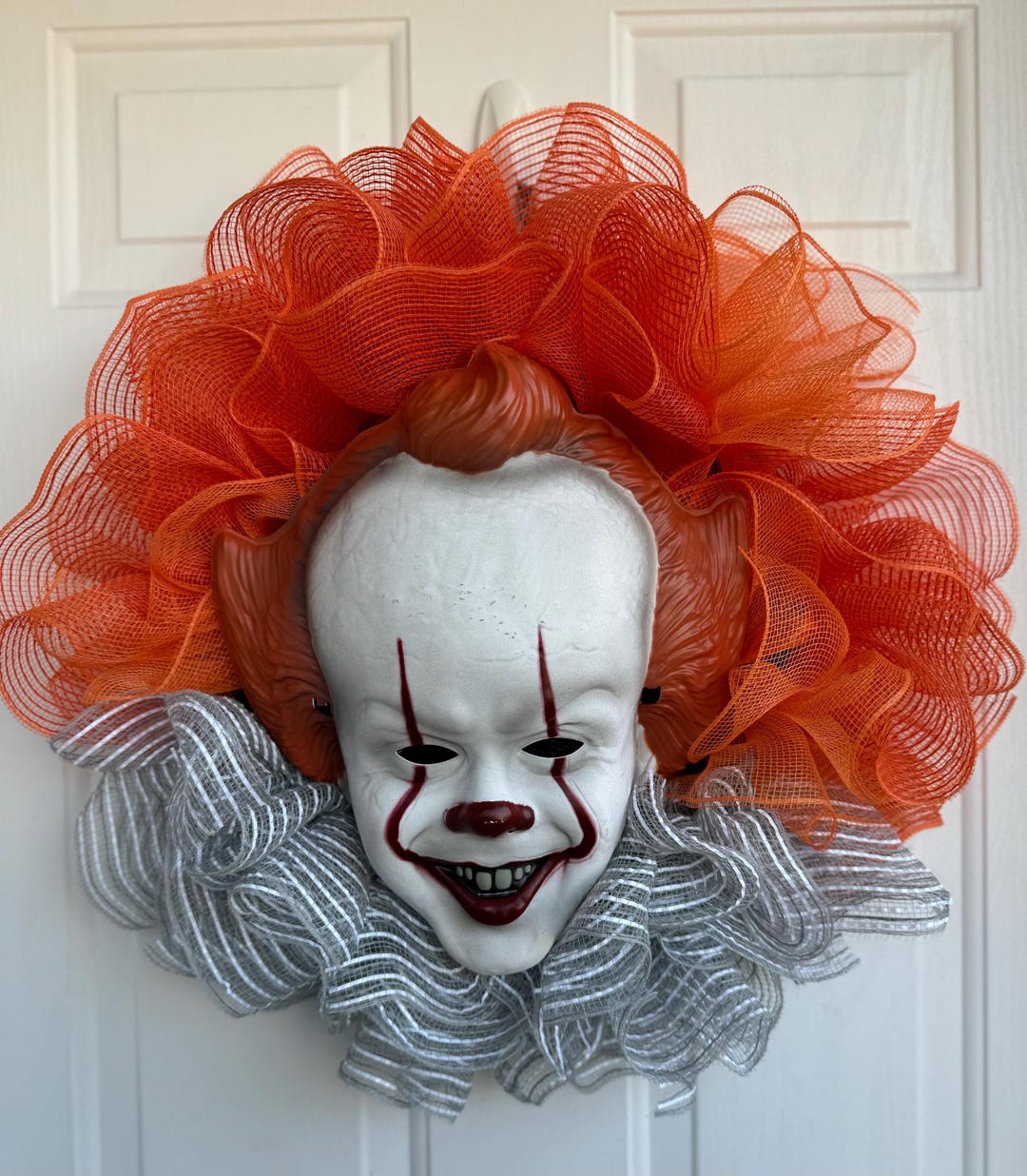 IT Clown Wreath, Penny Wise Wreath, Halloween Wreath, Scary Clown ...