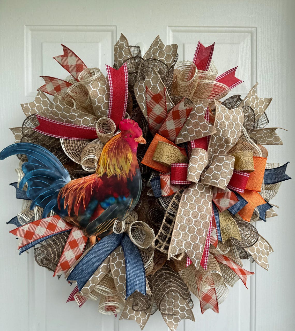 Rooster Wreath, Chicken Wreath, Farmhouse Wreath, Rustic Wreath ...