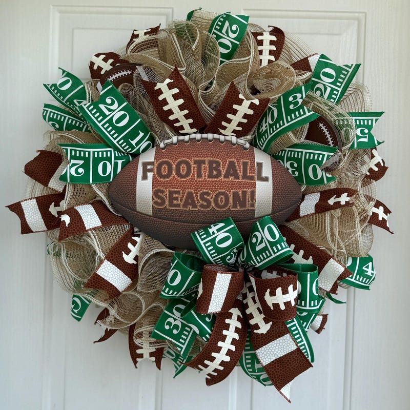 Football Wreath - Etsy