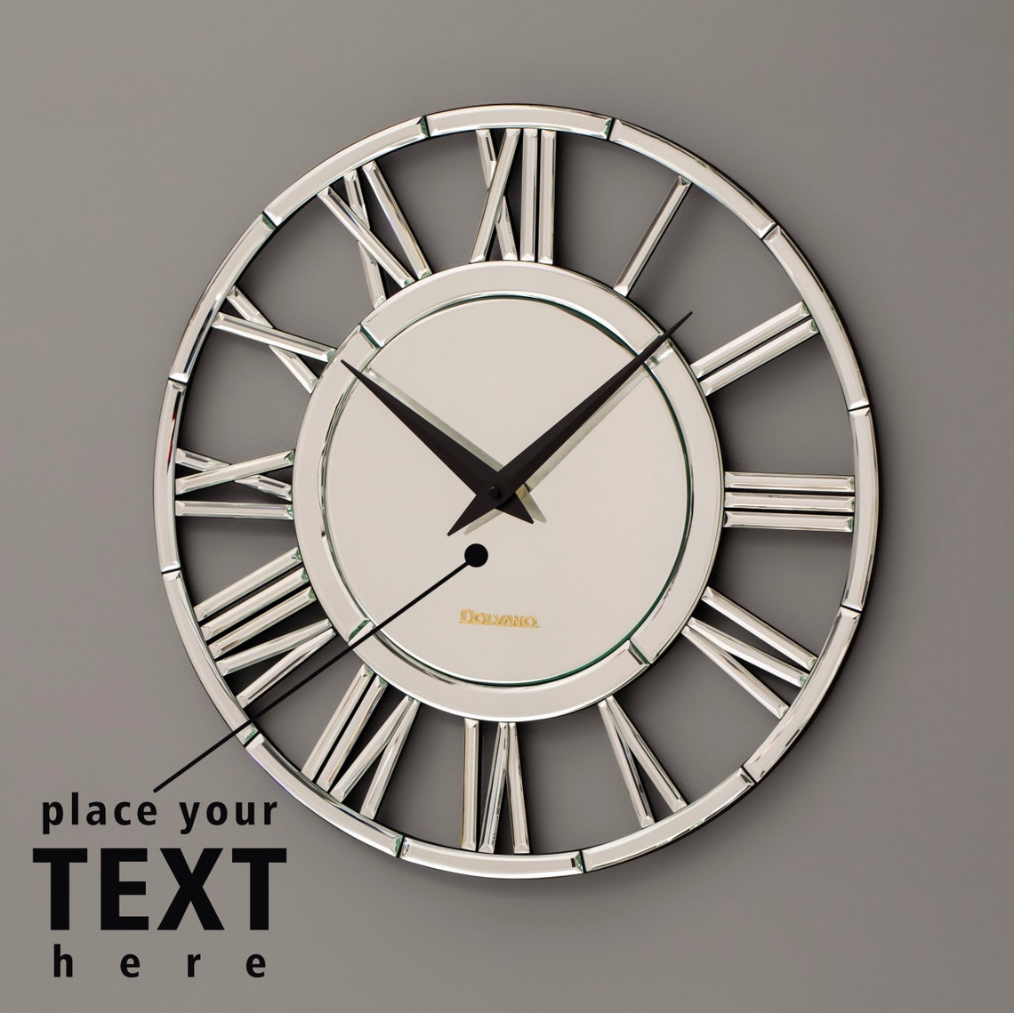 MIRRORED WALL CLOCK Wall Clock Made of Organic Mirror - Etsy