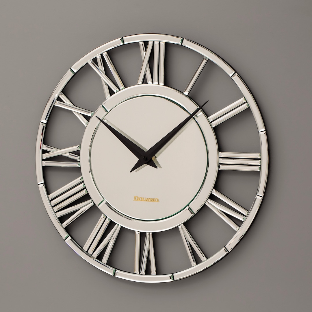 MIRRORED WALL CLOCK Wall Clock Made of Organic Mirror - Etsy