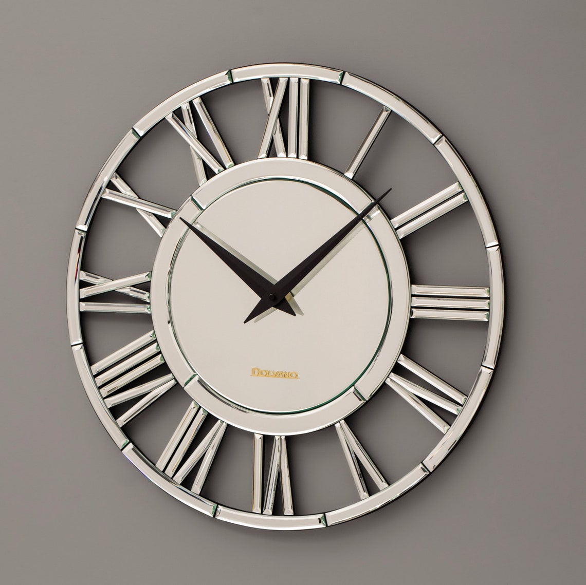 MIRRORED WALL CLOCK Wall Clock Made of Organic Mirror - Etsy