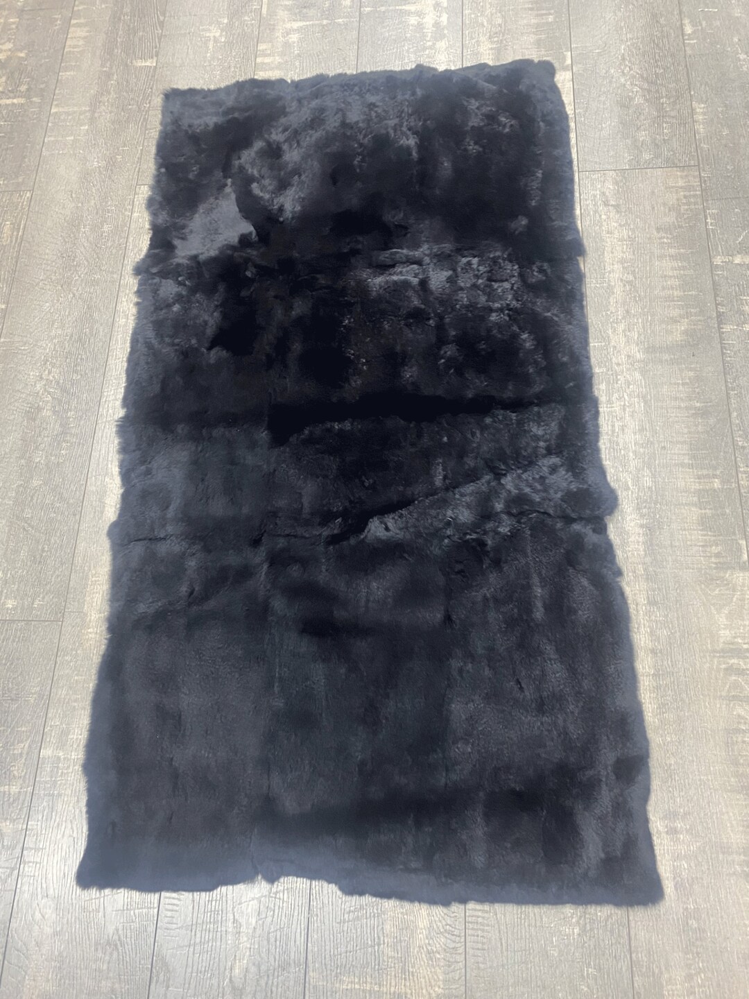 Black Rex Rabbit Plates, Rabbit, Rex, Shearling, Fur, Skins-size is ...