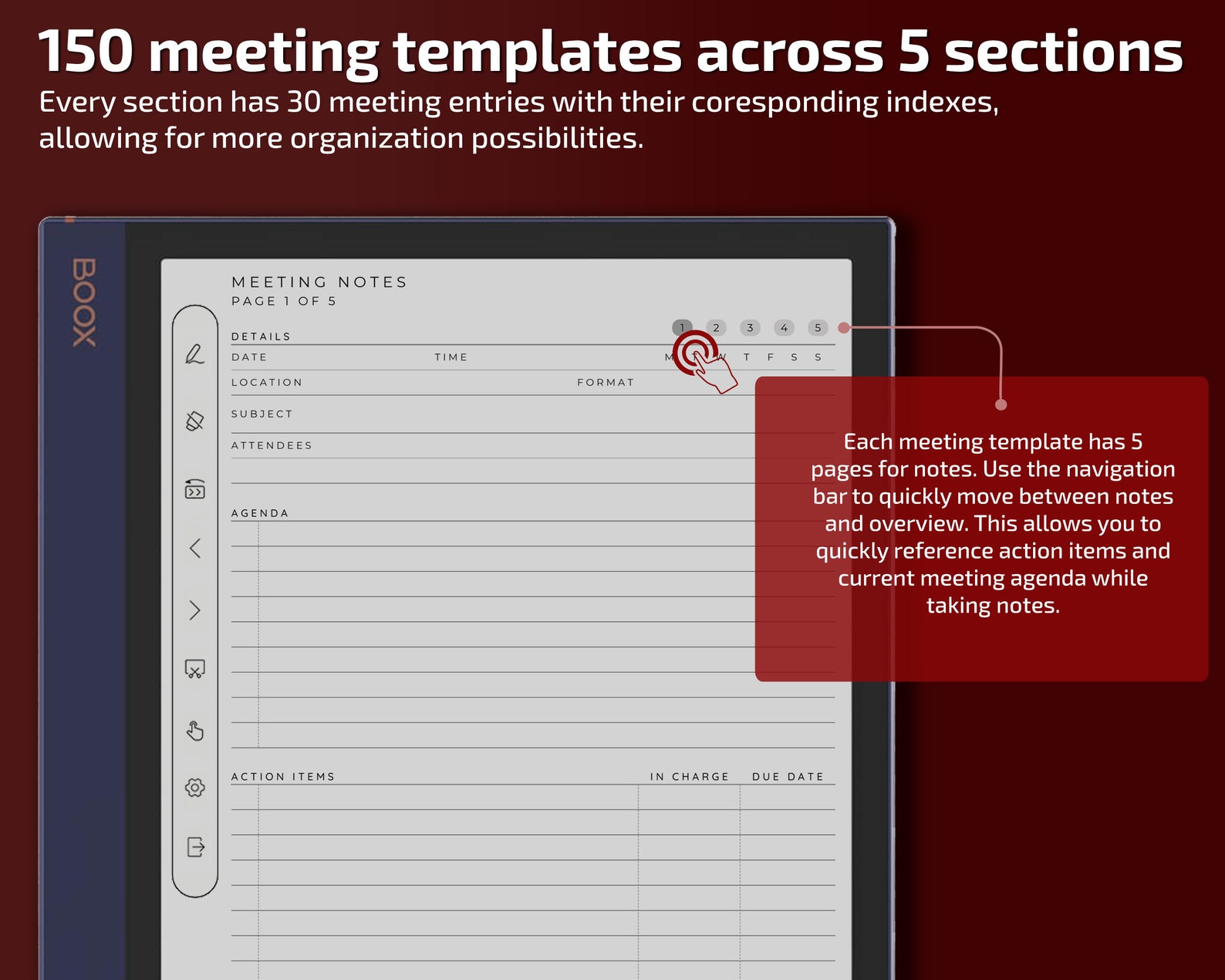 BOOX Note Air Templates Meeting Book Instant Download - Etsy UK