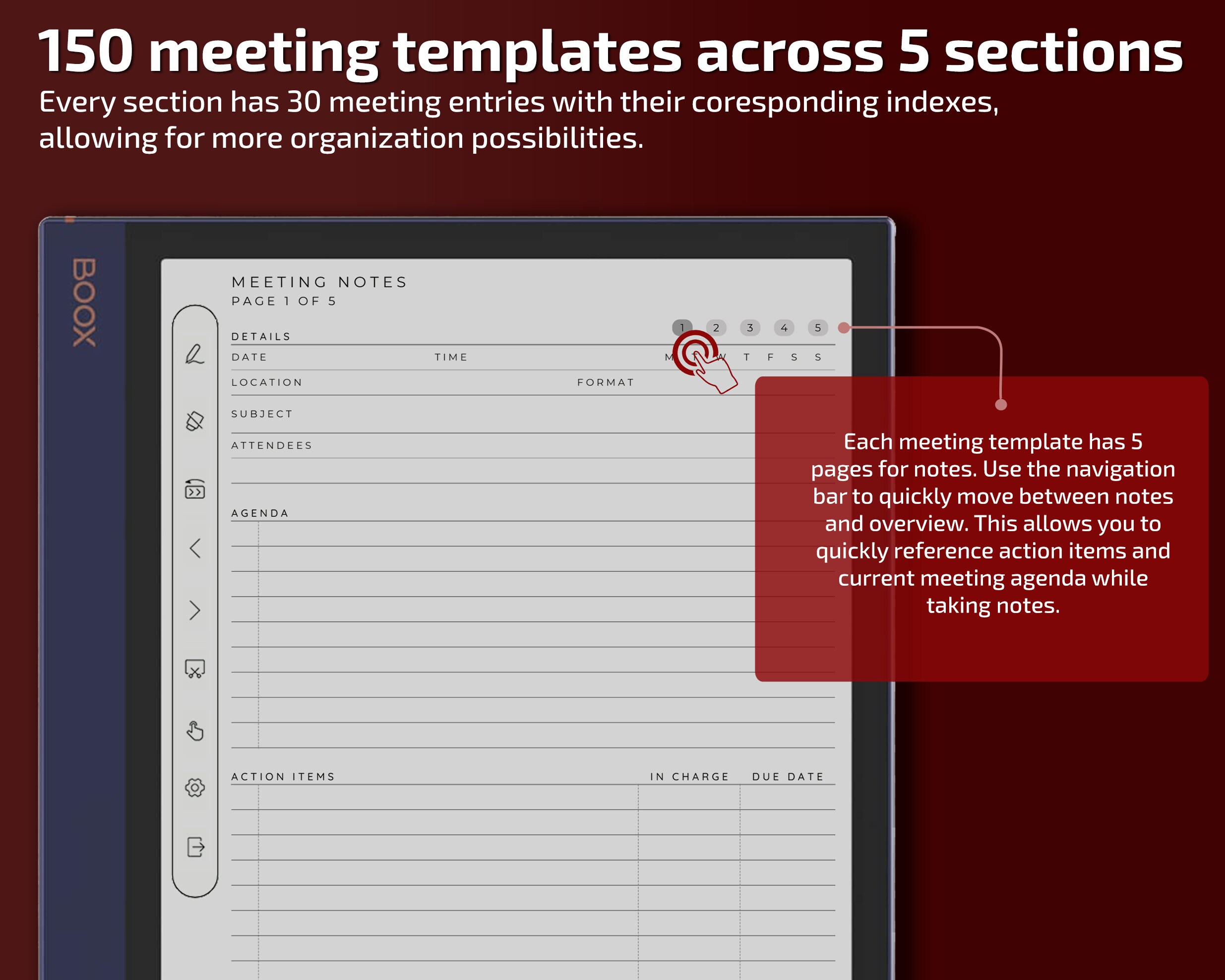 BOOX Note Air Templates Meeting Book Instant Download - Etsy UK