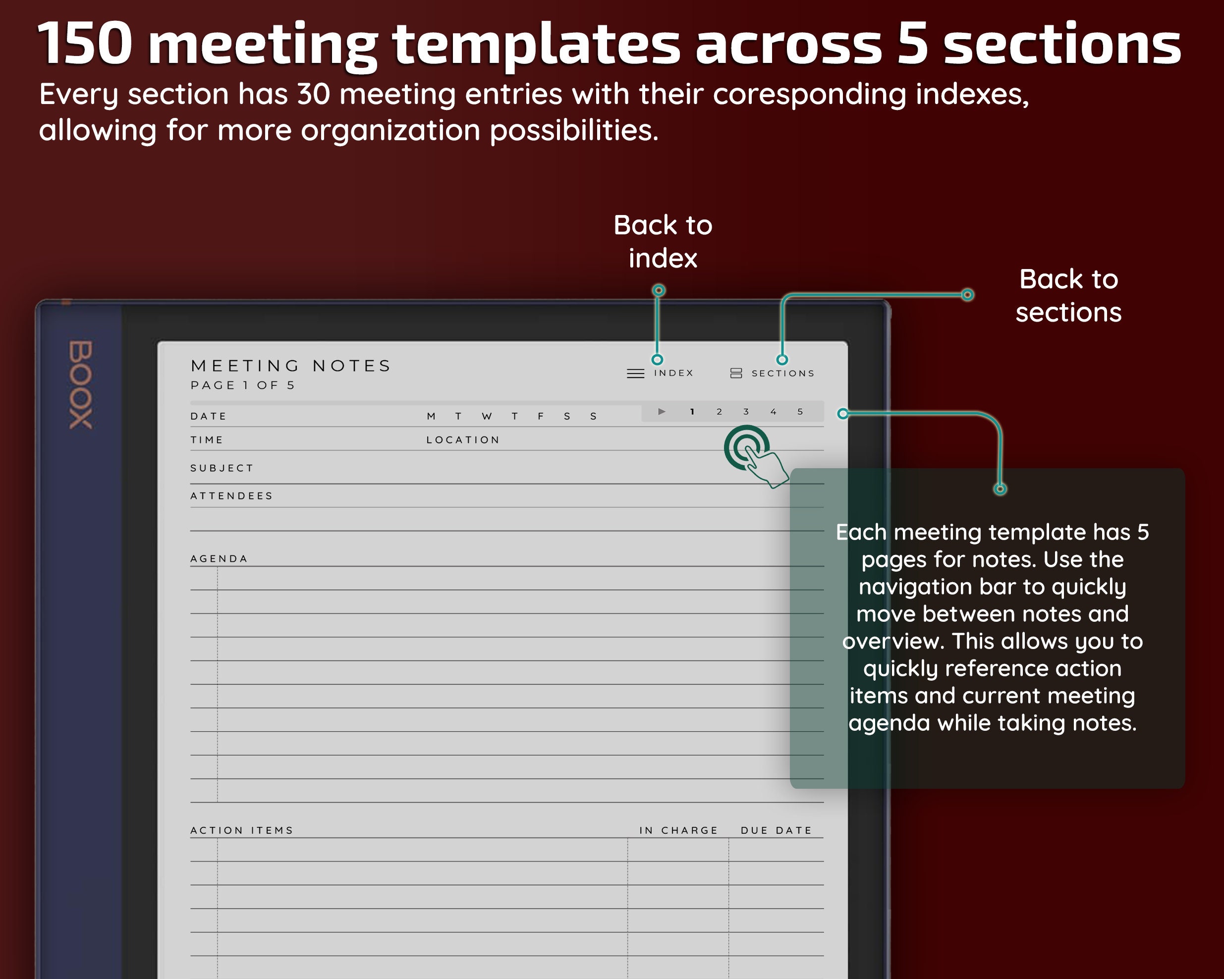 BOOX Note Air Templates Meeting Book Instant Download - Etsy UK