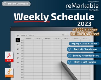 Remarkable 2 Schedule - Etsy