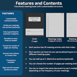Remarkable 2 Templates L Meeting Book L Meeting Notes L Hyperlinked PDF ...