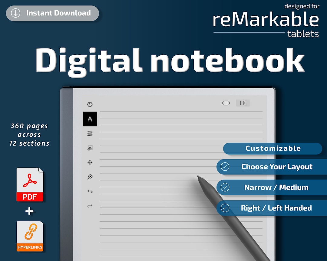 Remarkable 2 Templates L Digital Notebook L Hyperlinked PDF - Etsy Canada
