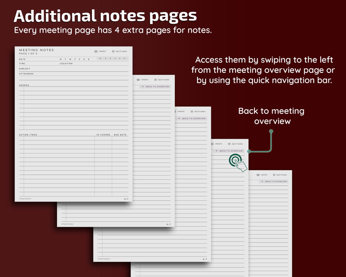 BOOX Note Air Templates Meeting Book Instant Download - Etsy UK