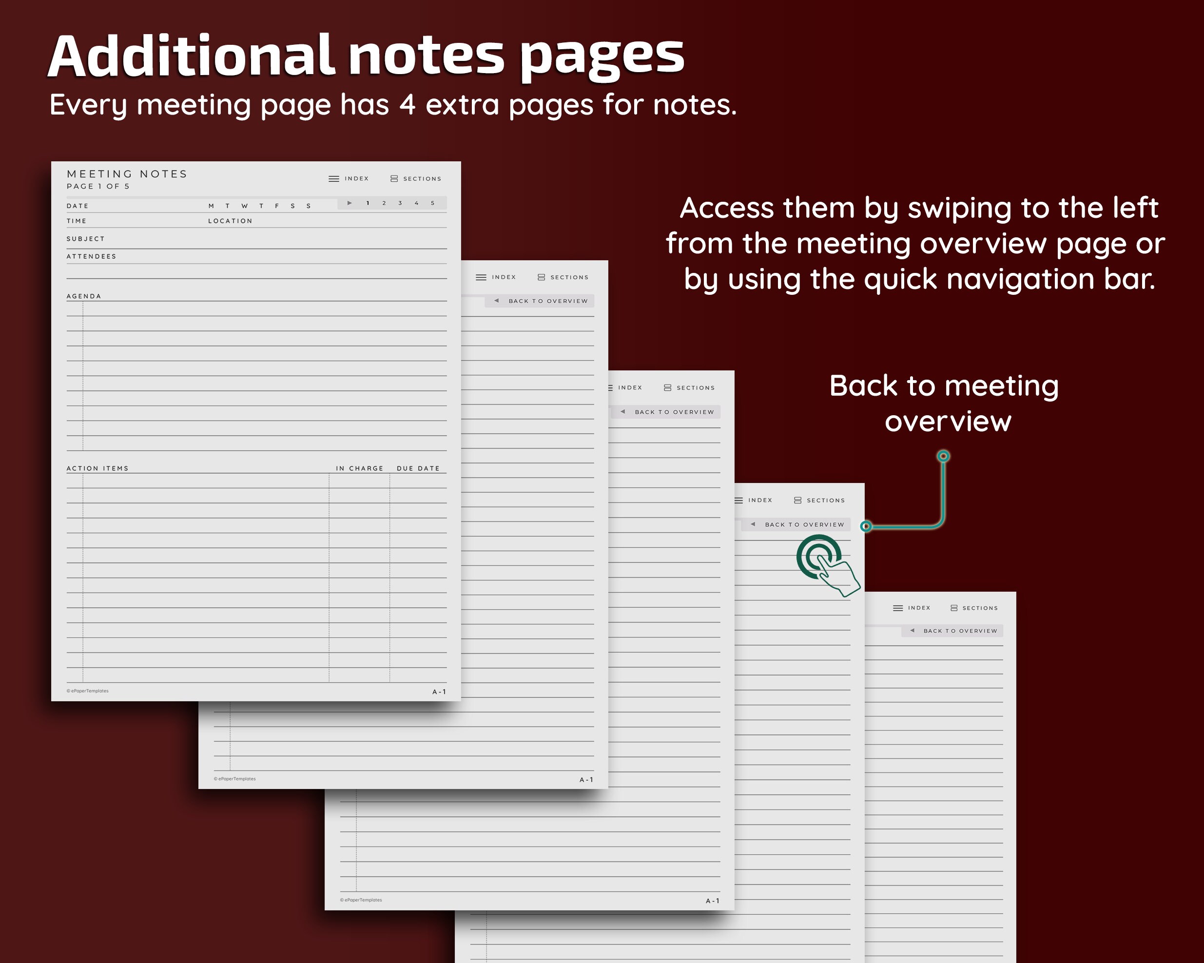 BOOX Note Air Templates Meeting Book Instant Download - Etsy UK