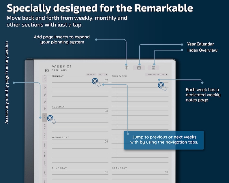 Remarkable 2 Weekly Planner 2023 Remarkable 2 Templates - Etsy UK Remarkable 2 Weekly Planner 2023 Remarkable 2 Templates - Etsy UK