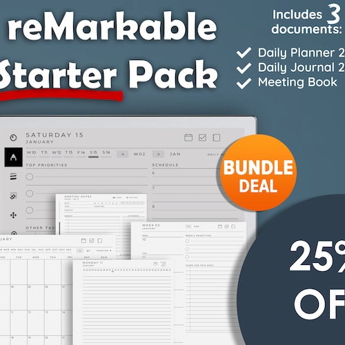 Remarkable 1 & 2 Template Bundle II for Your Remarkable 1 or | Etsy