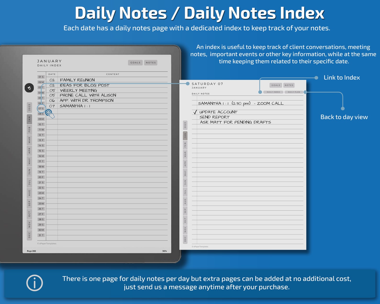 Kindle Scribe Daily Planner 2023 Kindle Scribe Templates Etsy