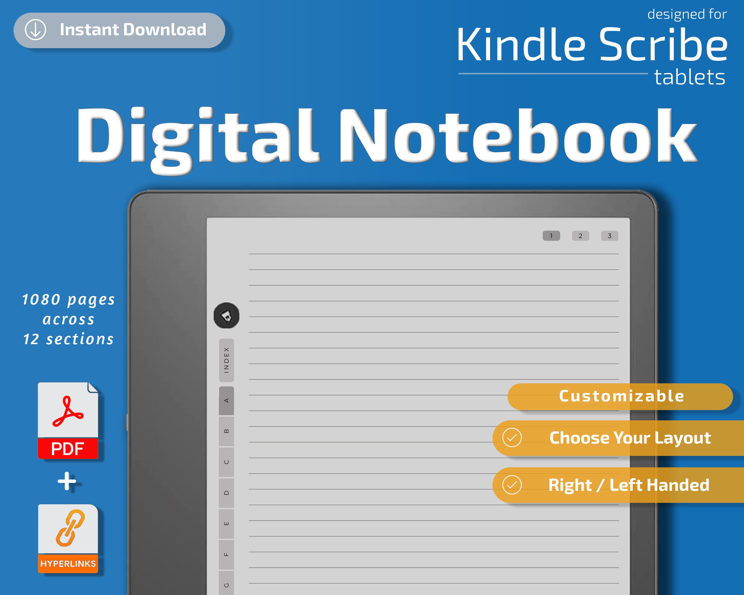 Digital Notebook for Kindle Scribe Kindle Scribe Templates - Etsy Canada