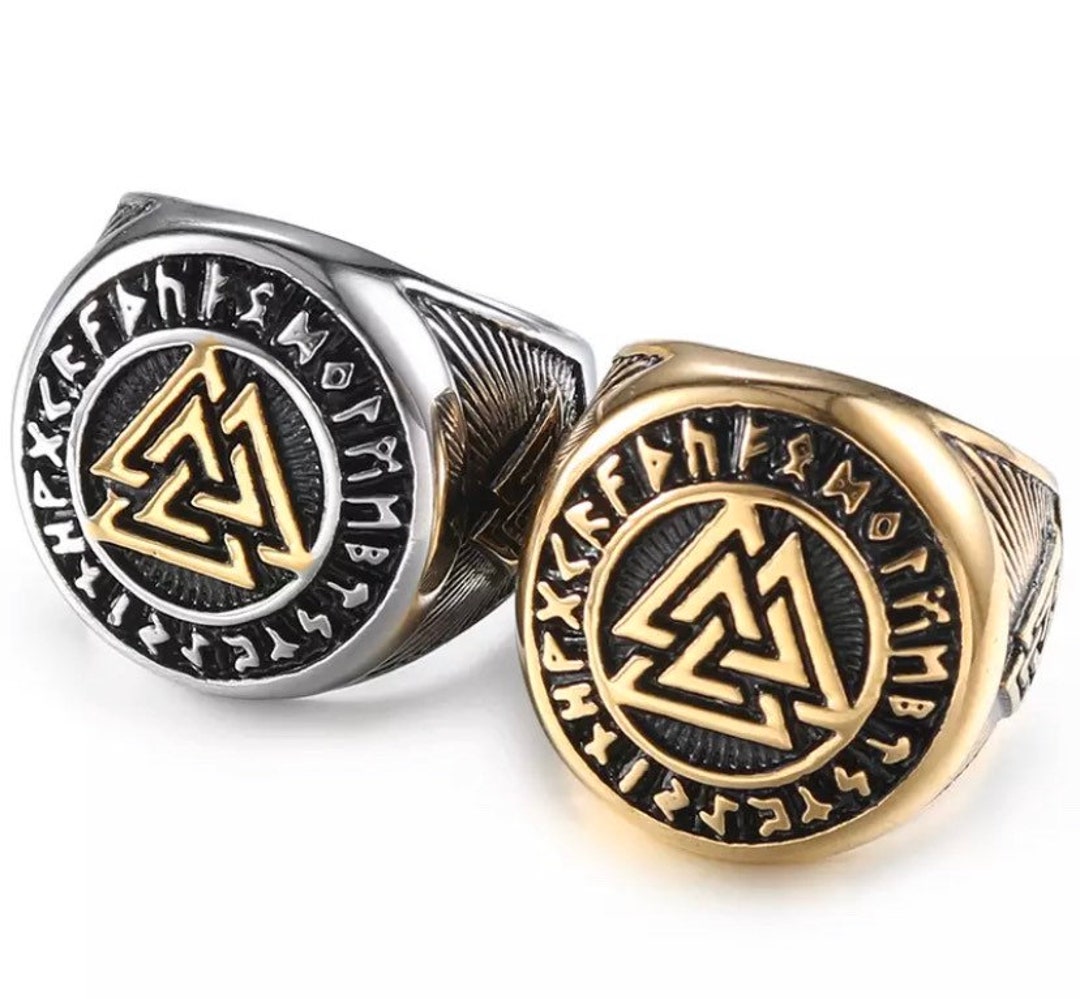 Viking Valknut Ring - Etsy