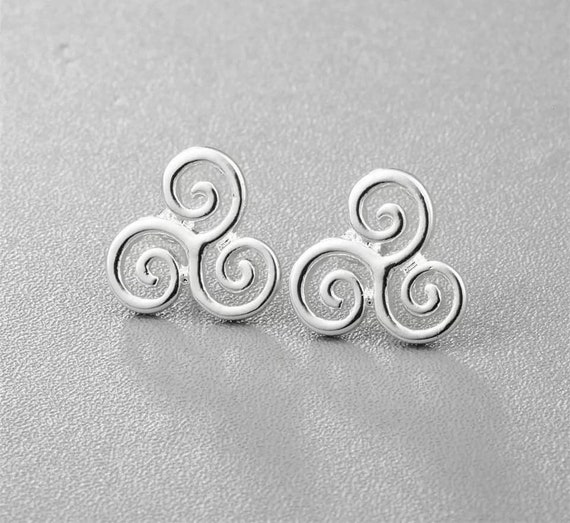 Freyja Symbol / Celtic Triskelion Stud Earrings | Etsy Australia