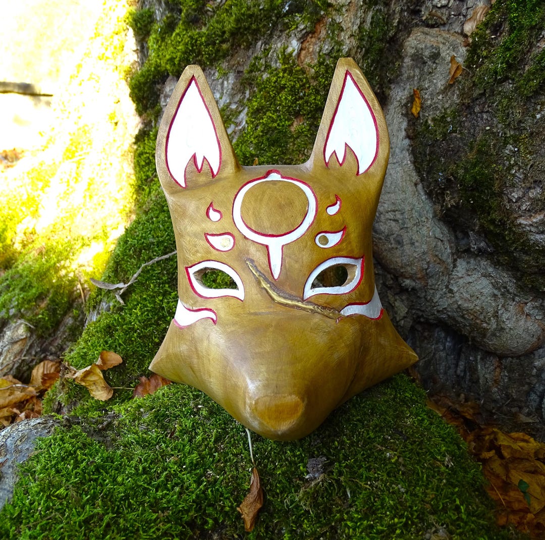 Kitsune Fox Mask - Etsy