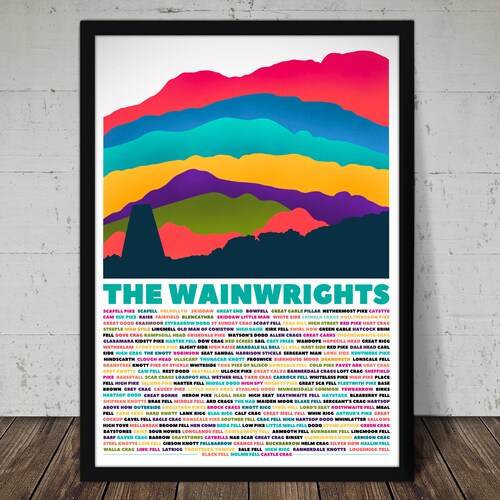 Personalised Wainwrights Print Lake District Colourful - Etsy UK