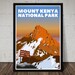 Mount Kenya Print - Mountain Poster - Gift for Hiker, Climber ...
