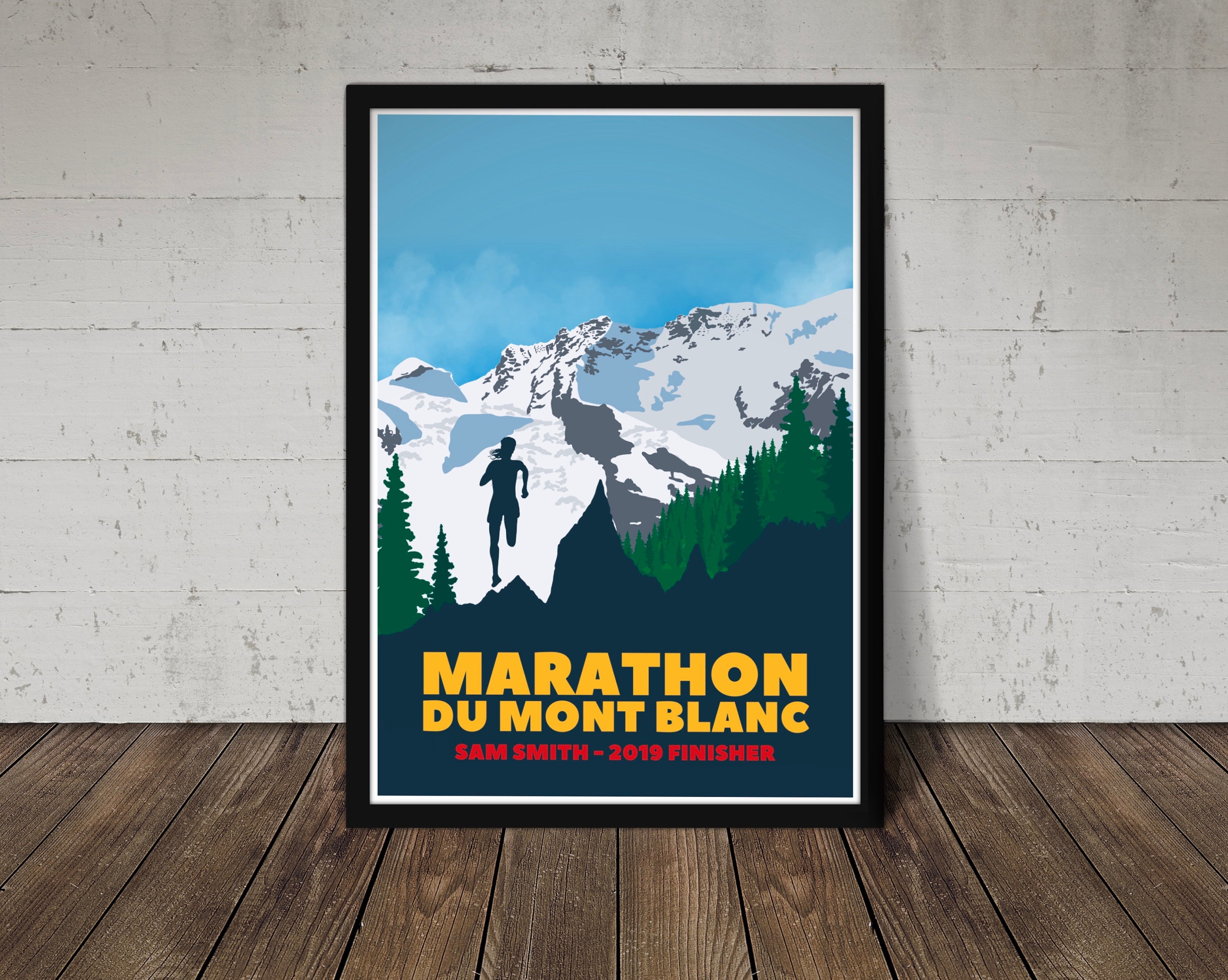 Digital Prints Art & Collectibles UTMB Ultra Tour Du Mont Blanc Print ...