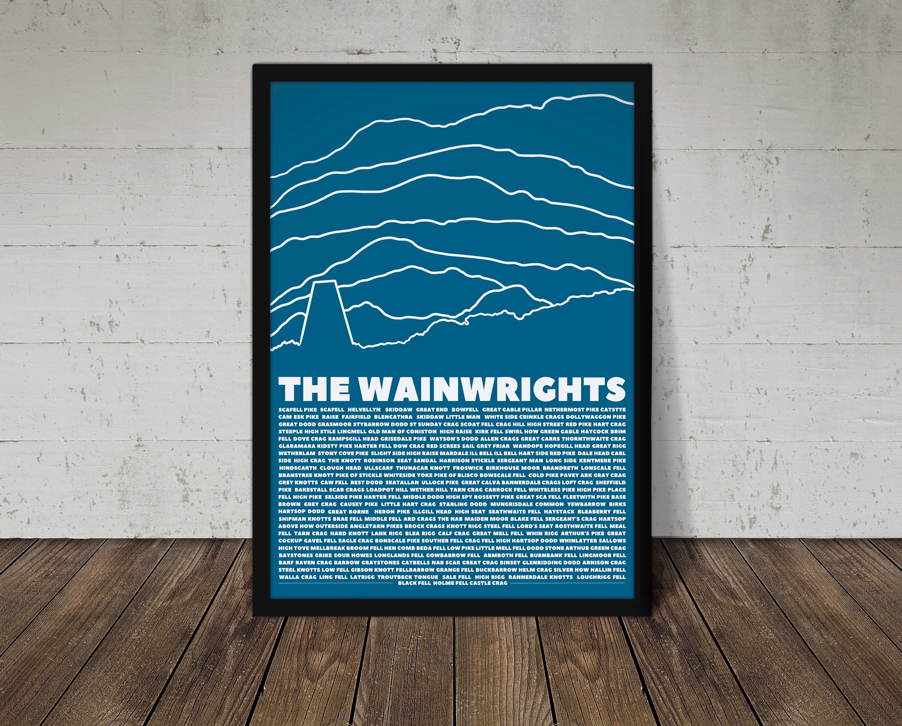 Wainwrights Print Lake District Colourful Wall Art Poster | Etsy