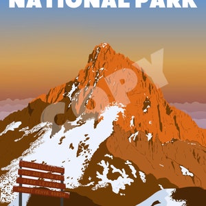 Mount Kenya Print - Mountain Poster - Gift for Hiker, Climber ...
