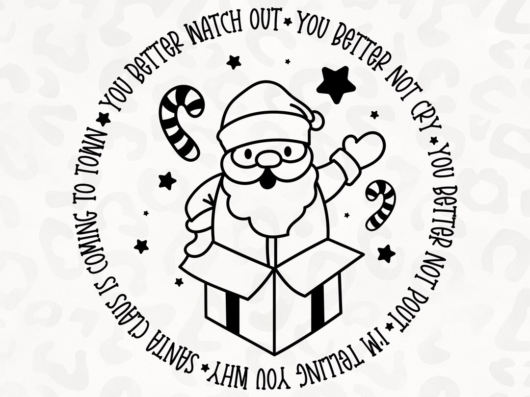 Better Not Pout Christmas SVG Santa Holiday SVG Funny Christmas Quote ...
