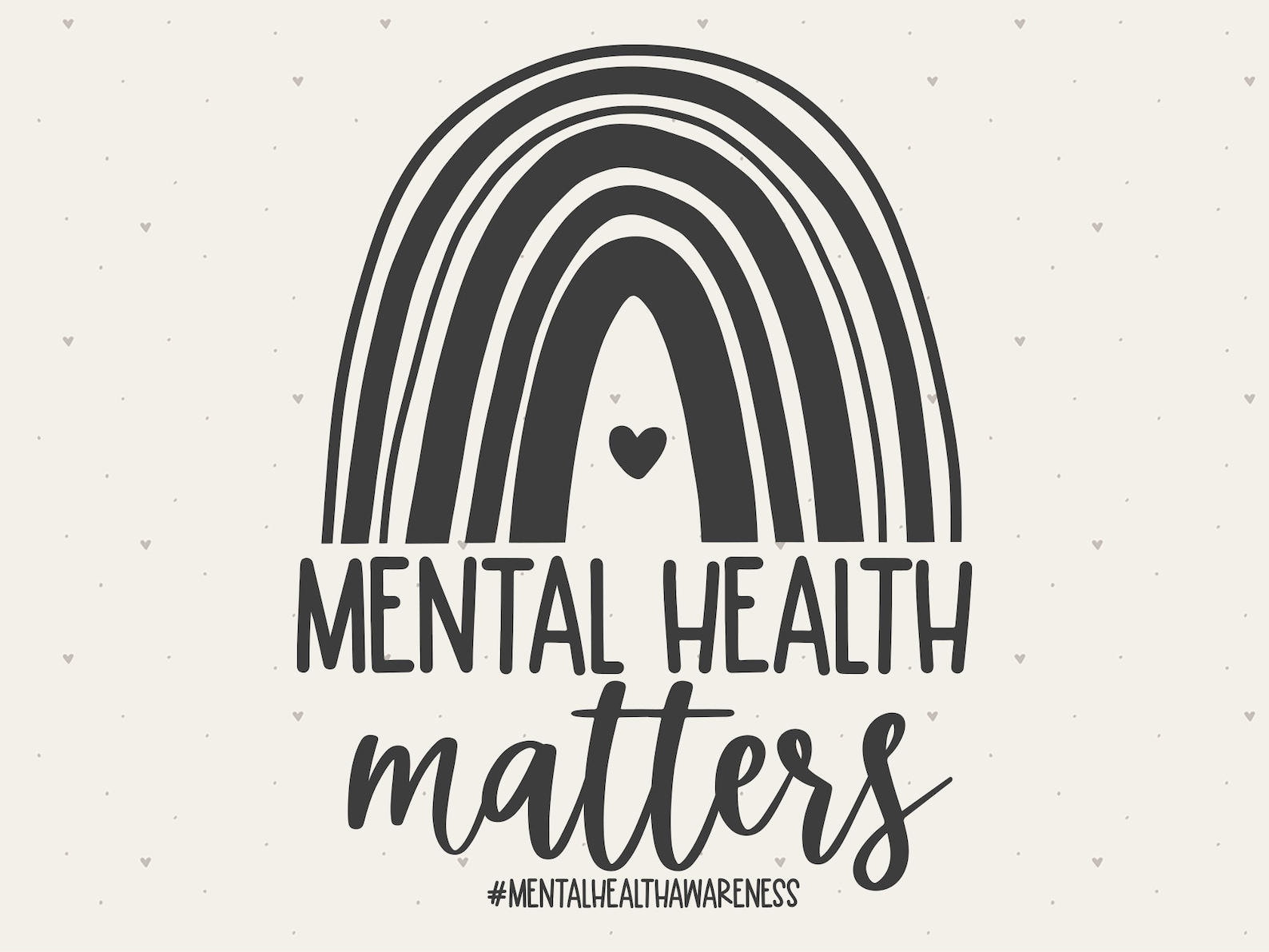 Mental Health Matters Rainbow Svg File Mental Health Cut Etsy