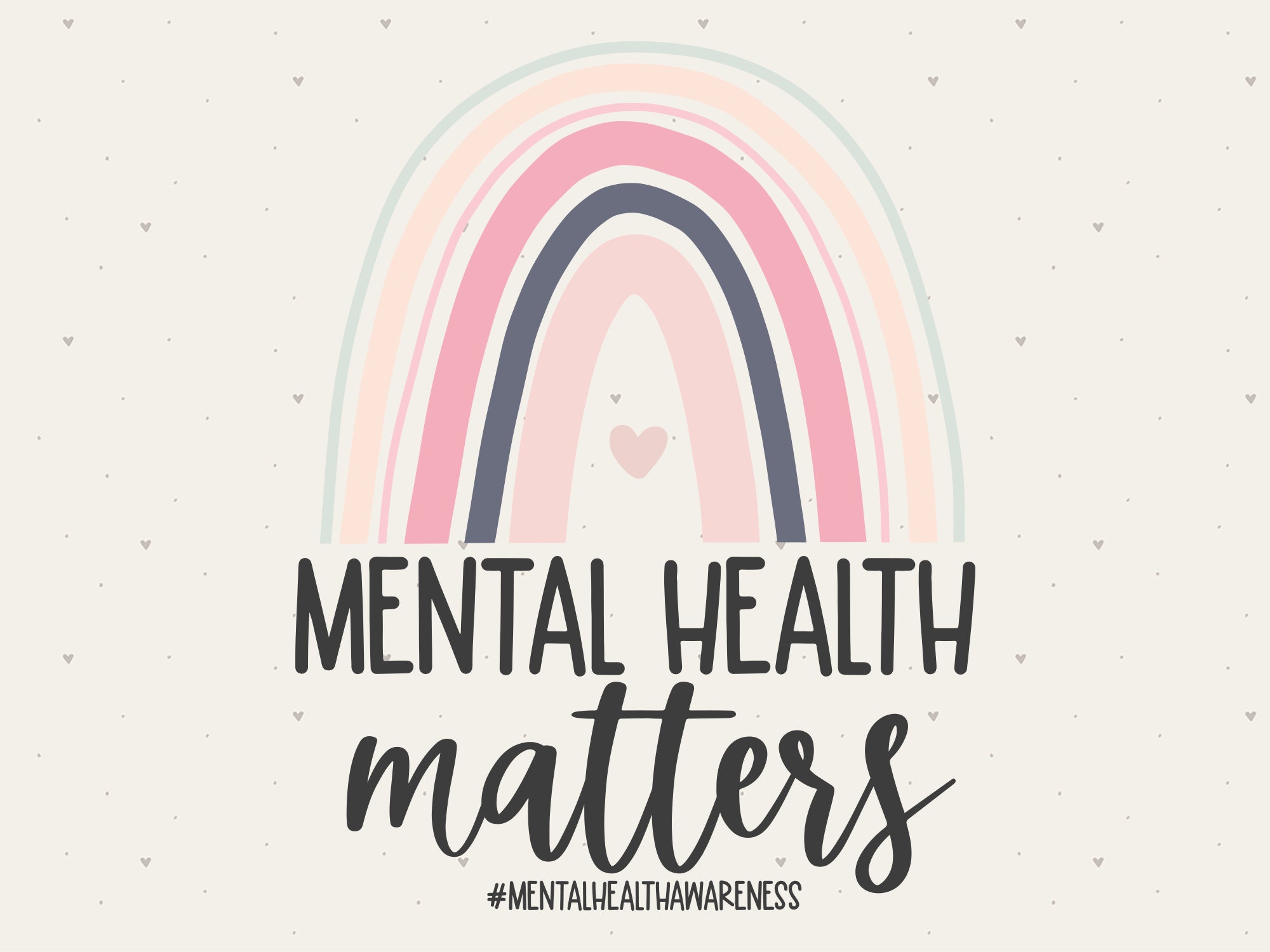 Mental Health Matters Rainbow Svg File Mental Health Cut Etsy